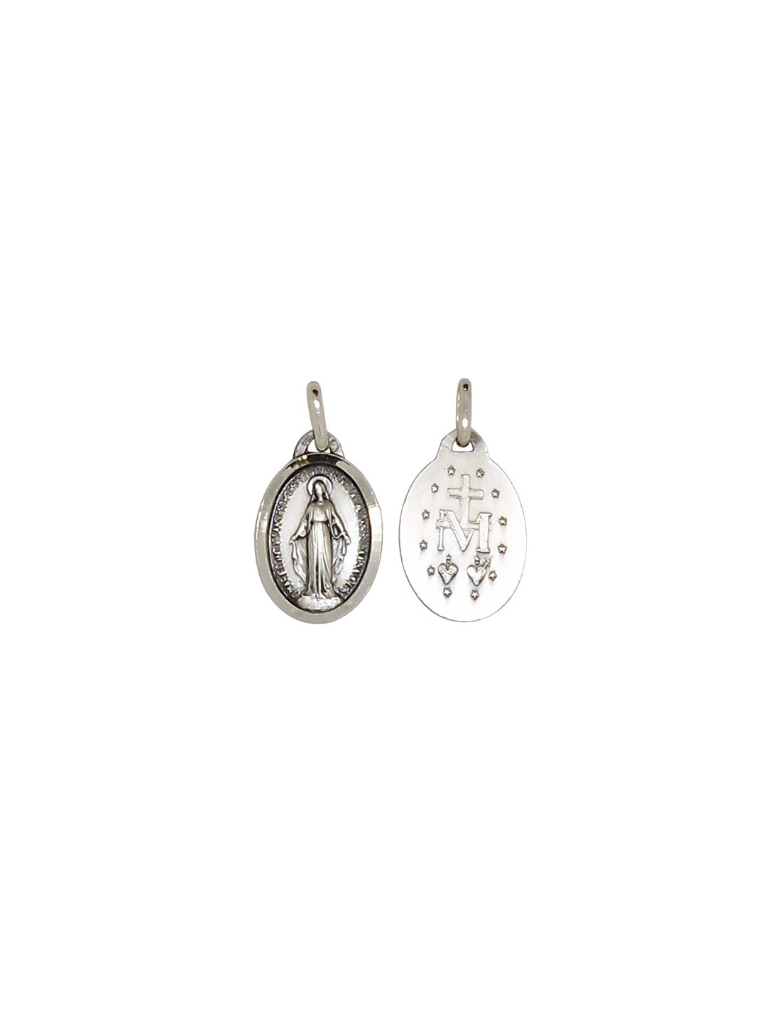 Miraculous Medal in 925 Sterling Silver – Virgin Mary – 17 mm