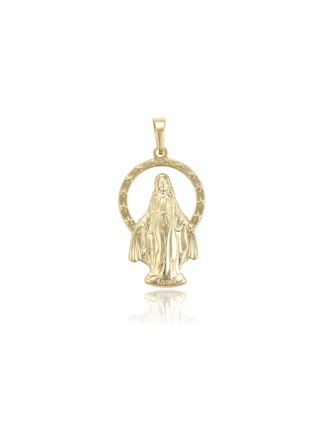 Miraculous Virgin Medal - 14 K gold plated
