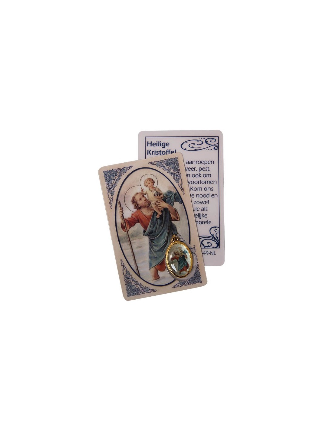 Medal card to St. Christopher - prayer