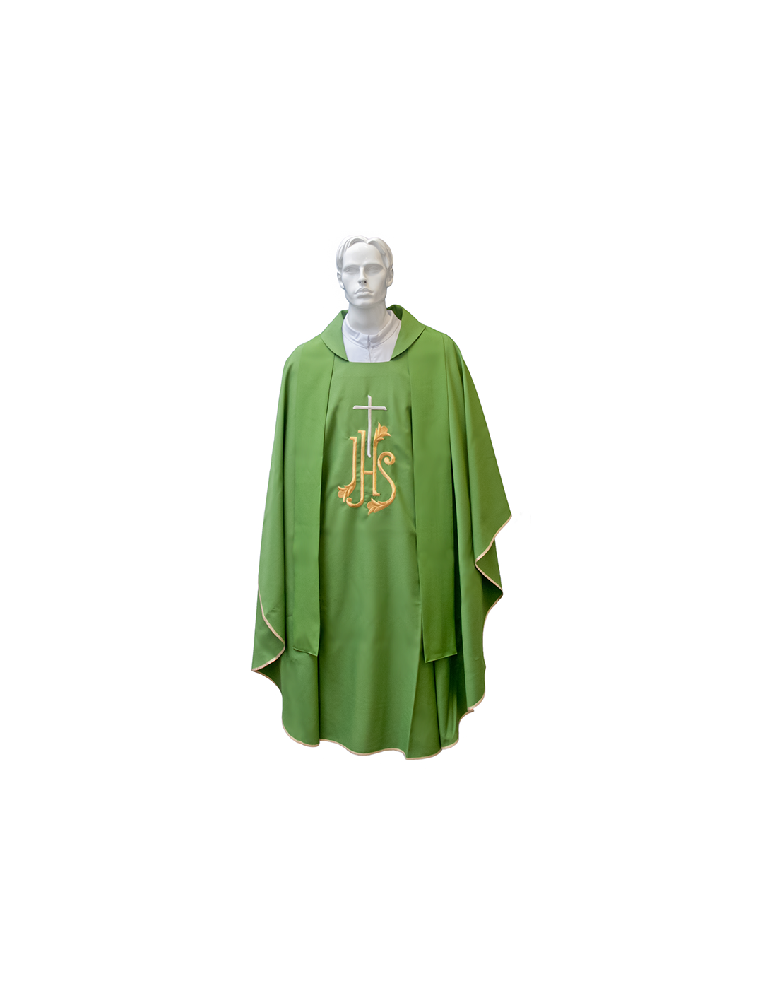 Chasuble for priest with gold and silver JHS embroidered stole