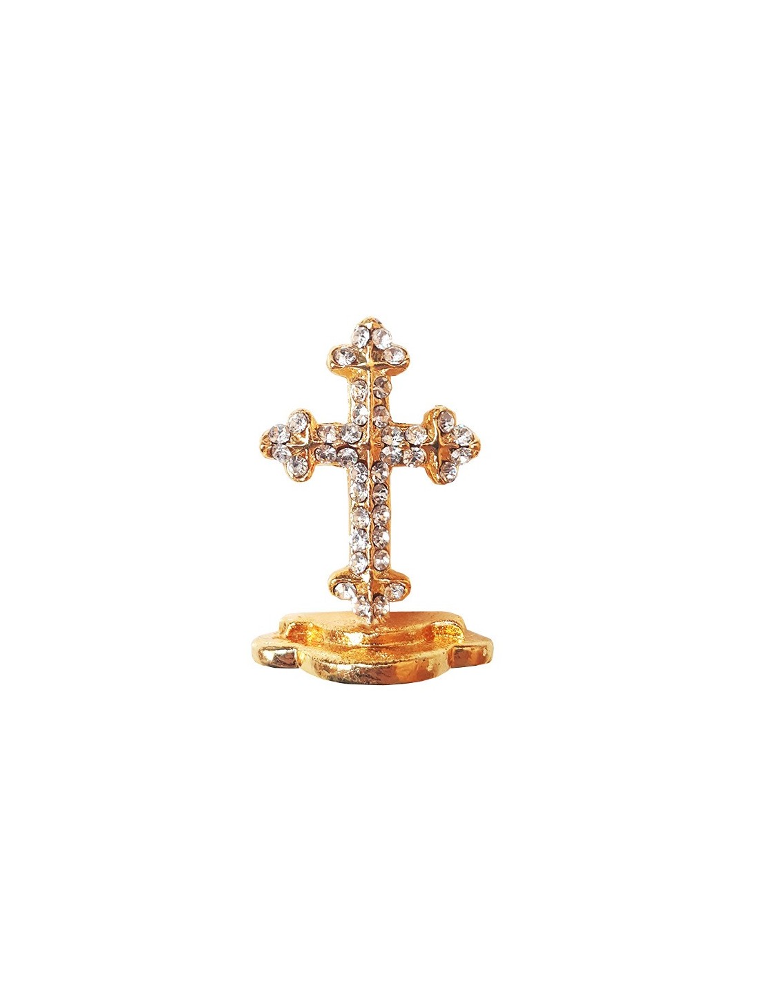 Mini cross on stand with crystals