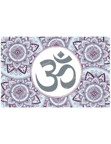 Autocollant décoratif - bougie de neuvaine - Symbole Aum