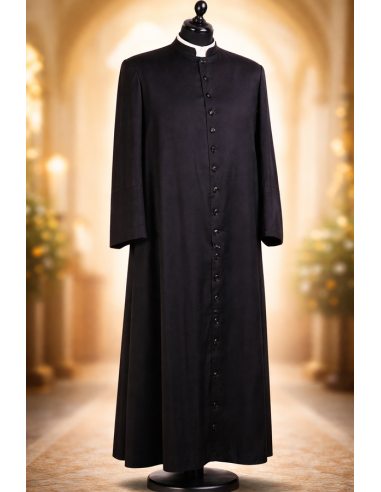 Sotana negra tradicional | Prenda litúrgica para sacerdotes y coros