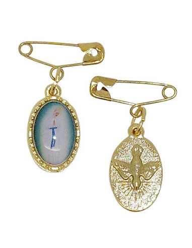 Pin Medal The Virgin of el Banneux with Holy Spirit